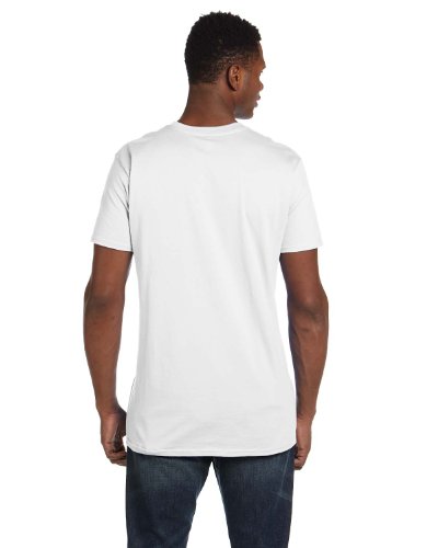 Hanes Men's Nano Premium Cotton T-Shirt (Pack of 2), White, Medium