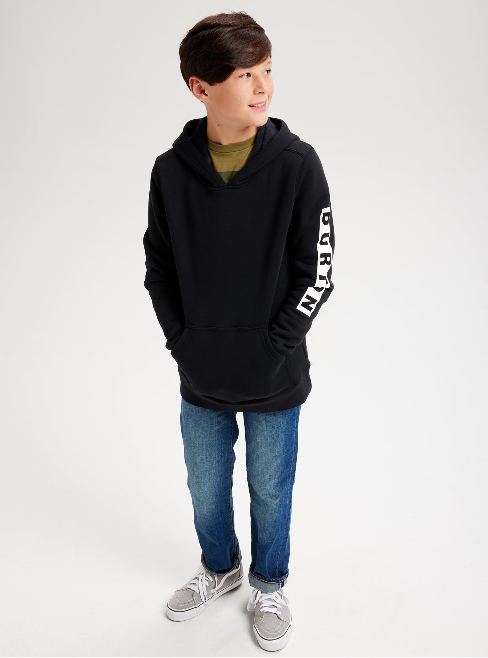 Burton Kids' Elite Pullover Hoodie, True Black, S