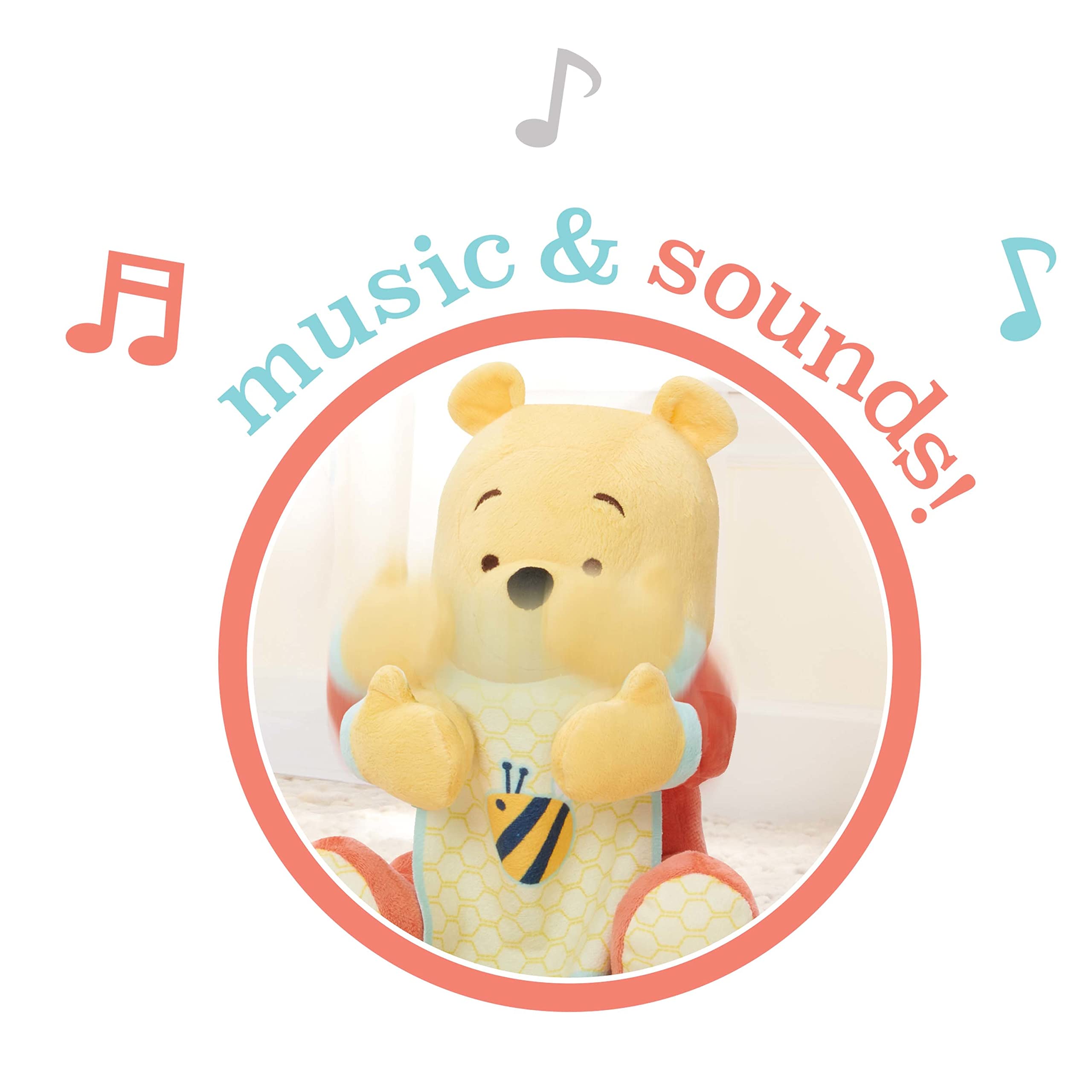 Disney Baby Hide-and-Seek Winnie The Pooh Interactive Plush, Officially Licensed Kids Toys for Ages 09Month by Just Play