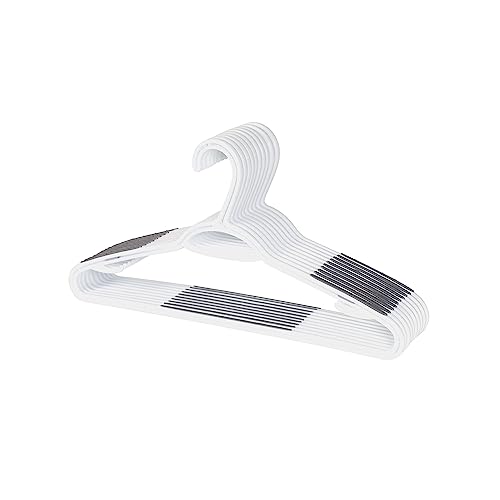 neatfreak! 10 Pack Non-Slip Clothes Hanger, White and Grey