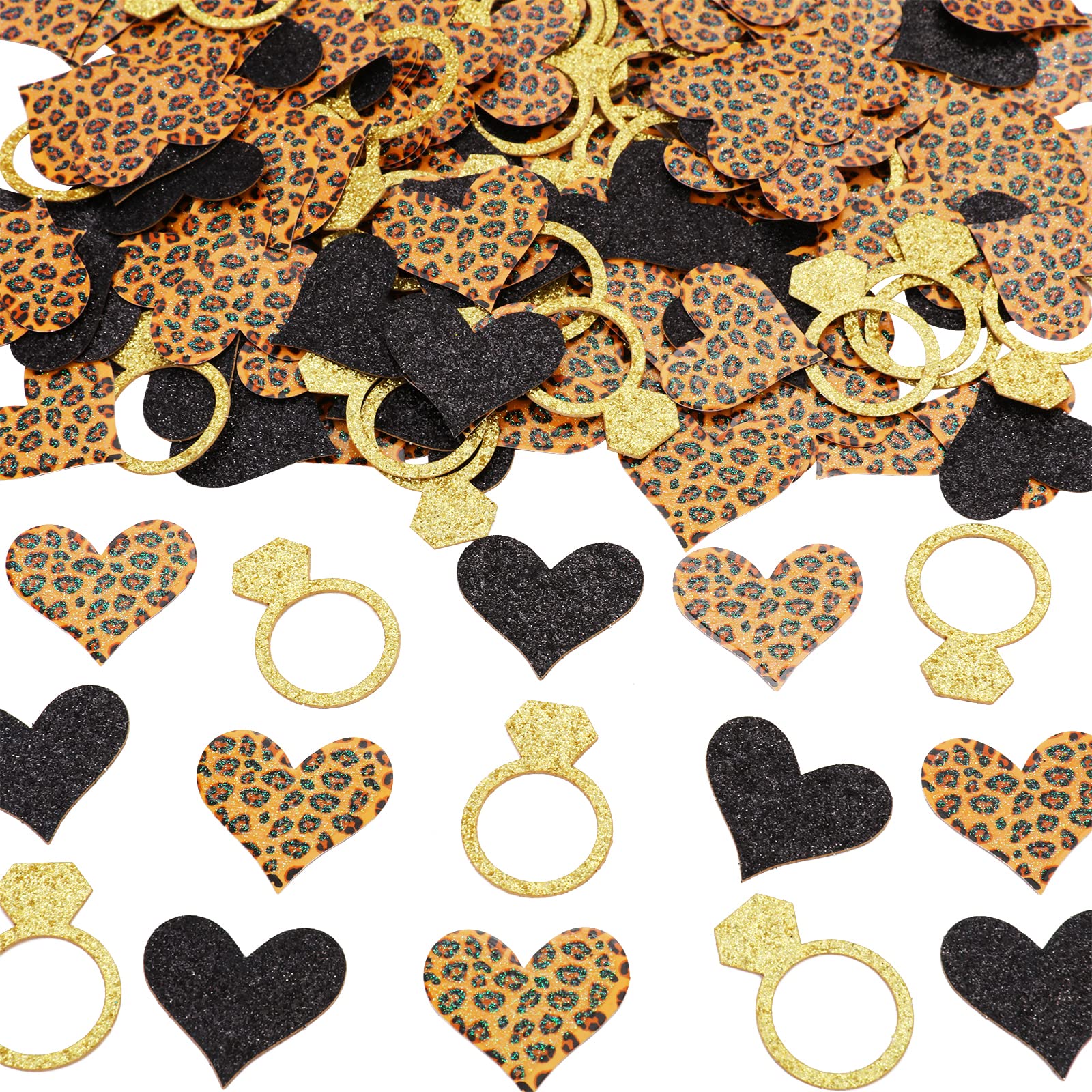 Balterever Leopard Bachelorette Party Decors Cheetah Bachelorette Confetti Leopard Table Confetti Jungle Cheetah Bachelorette Party Supplies for Wild Bachelorette Bridal Shower Engagement Party Decors