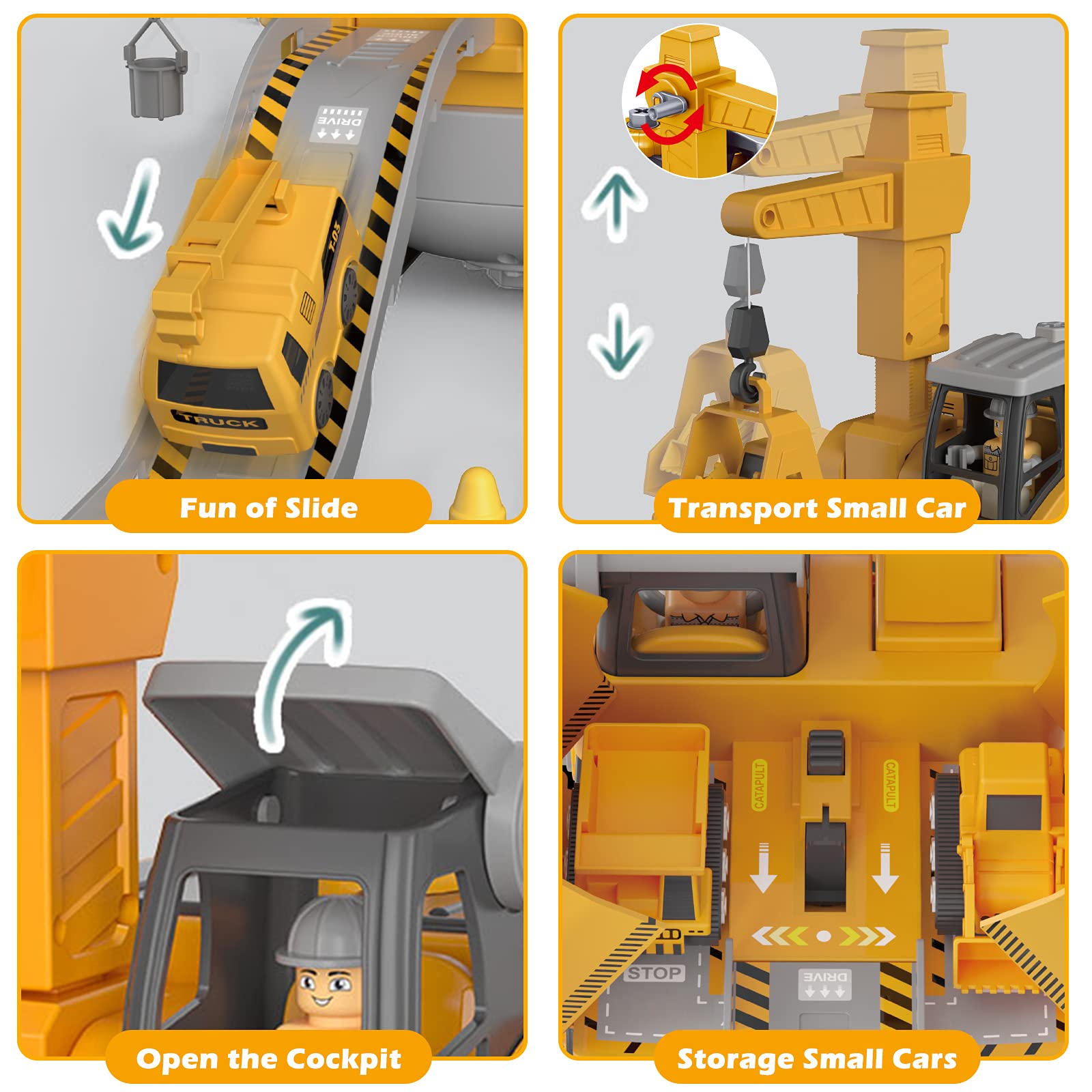 Construction Truck Toy Excavator Take Apart Tonka Building Toys for 3+ Year Old Boys