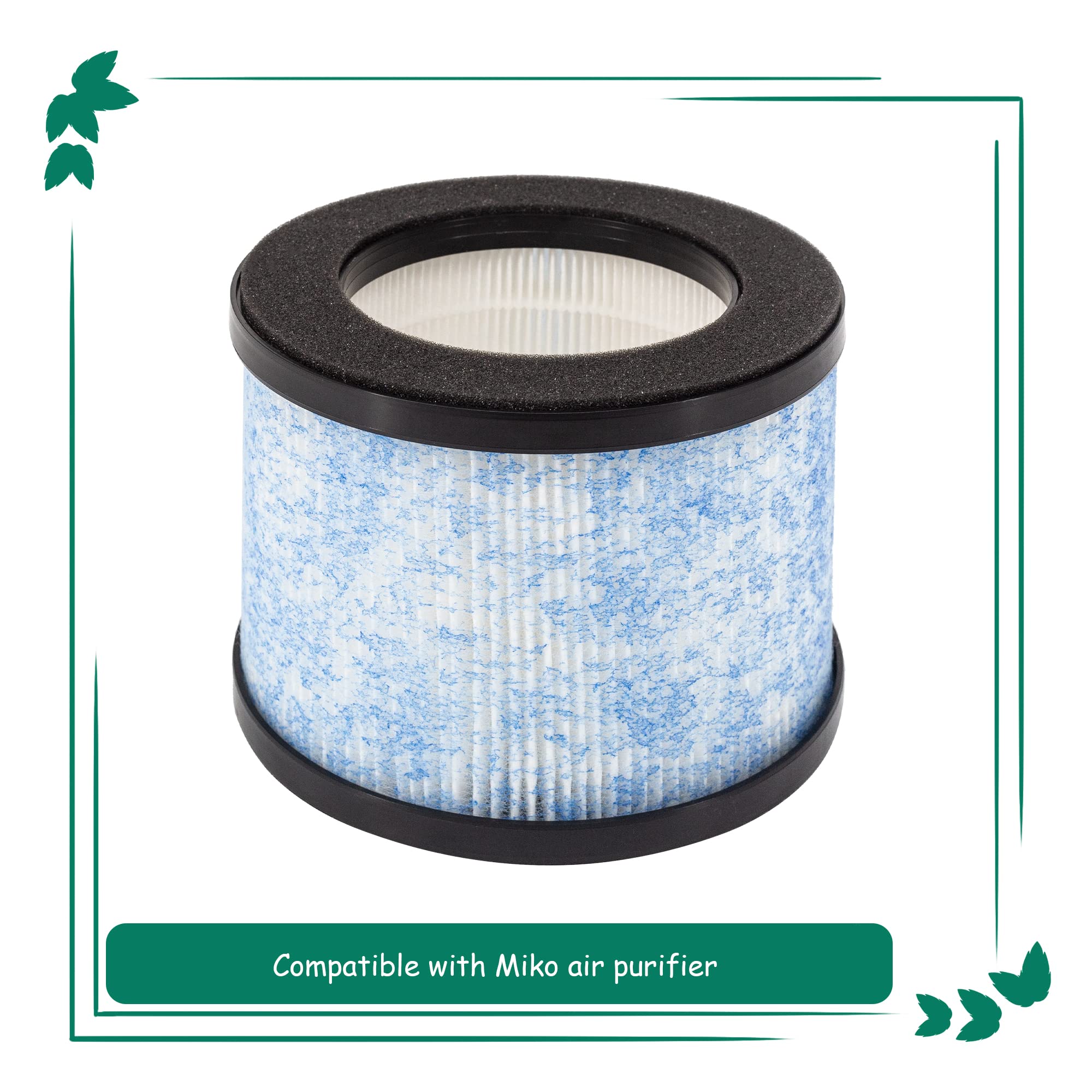 Asheviller C102 Filter Replacement, Compatible with Okaysou AirMic4S and Miko C102 IBuki Air Purifier, 2 Pack