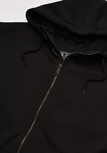 Carhartt mens Rain Defender Loose Fit Midweight Thermal-lined Full-zip Sweatshirt, Black, XX-Large US