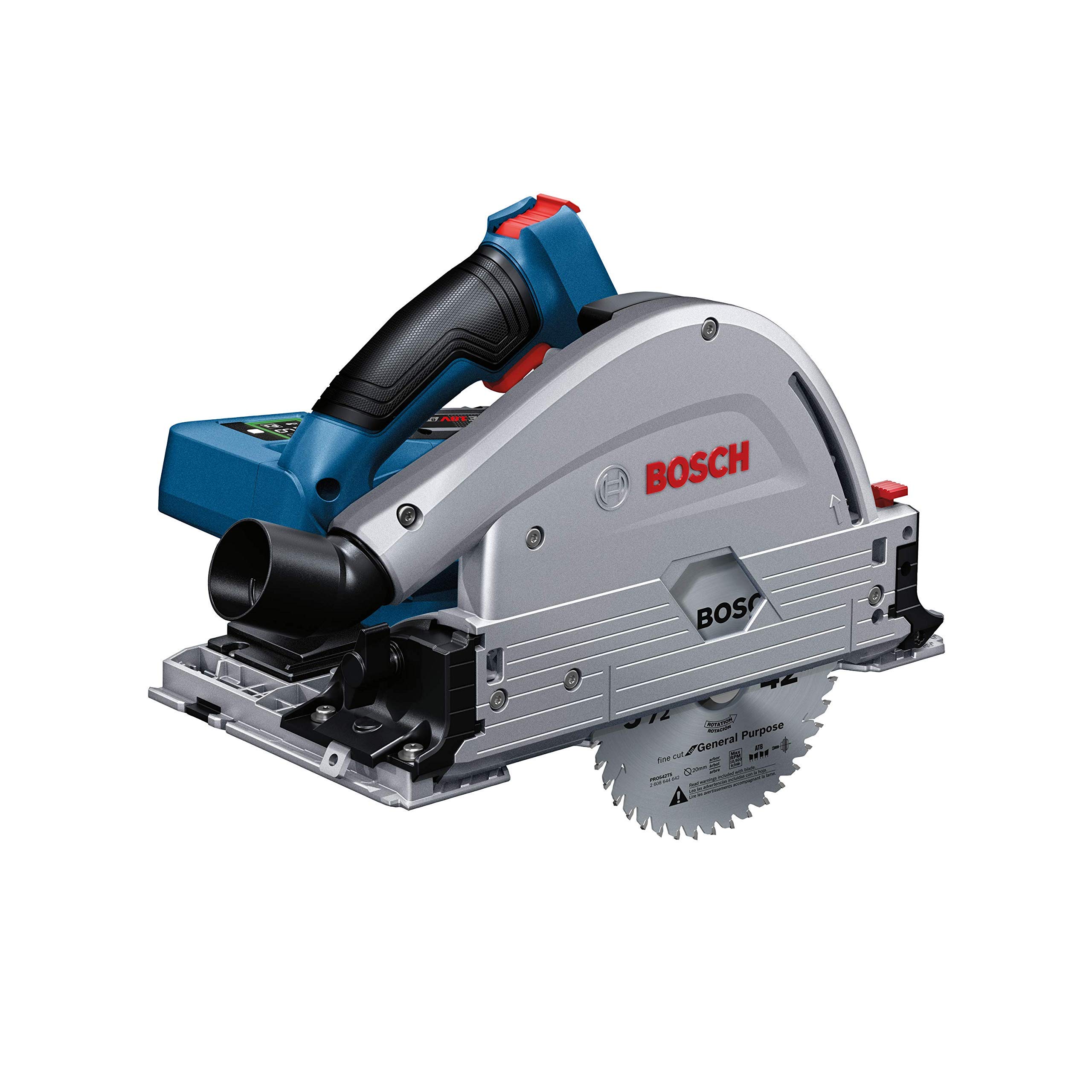 Bosch PROFACTOR GKT18V-20GCL14 18V Cordless 5-1/2 In. Track Saw Kit and Plunge Action, Includes (1) CORE18V 8.0 Ah Performance Battery + Bosch GBA18V80 CORE18V 8.0 Ah Performance Battery