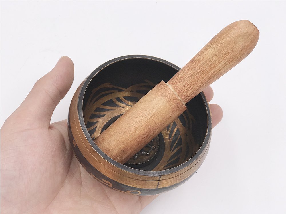 Contineo 3.15 inch Tibetan Singing Bowl with Striker,Meditation Bowl for Healing,Yoga,Relaxation,Mindfulness