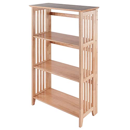 Winsome Wood Studio Shelving, Honey & Wood Mission Shelving, Natural