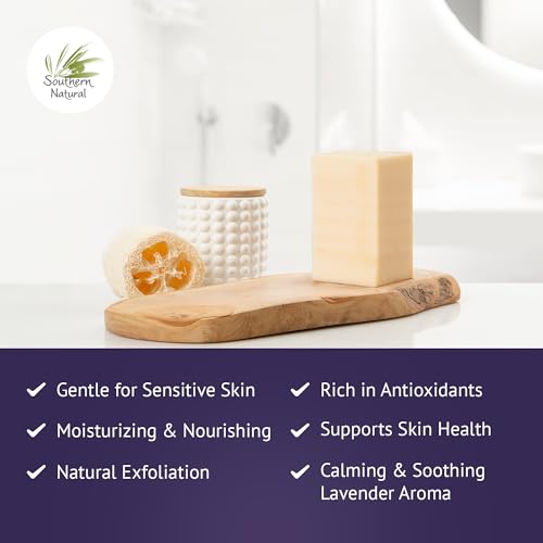 Southern Natural Lavender Goat Milk Soap Bar, 4 oz (1 Bar)