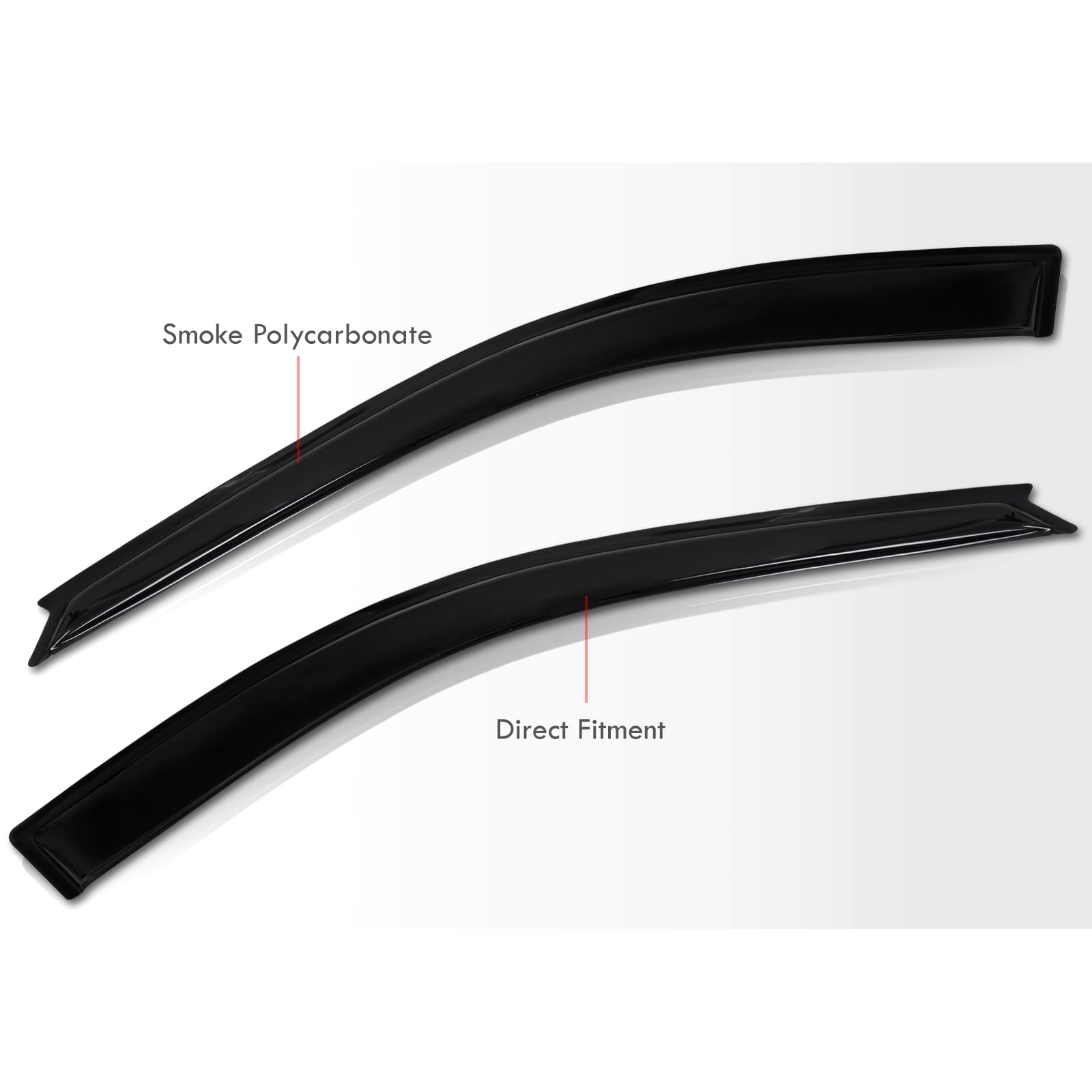 AJP Distributors Tape-On Window Visors Rain Guard Shade Vent Sun Wind Deflector Shield Compatible/Replacement for Silverado Sierra Regular Cab 2007 2008 2009 2010 2011 2012 2013 07 08 09 10 11 12 13