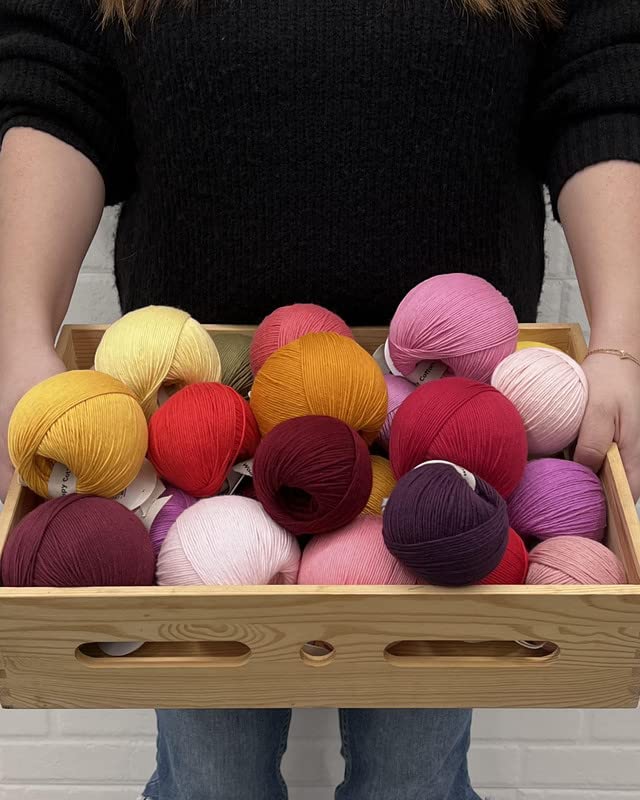 About Strings 100% Extra Fine Merino Wool No. 3 Light DK Yarn 1.76oz(50g) 109 Yards per Ball, 3-Pack (Caramel)