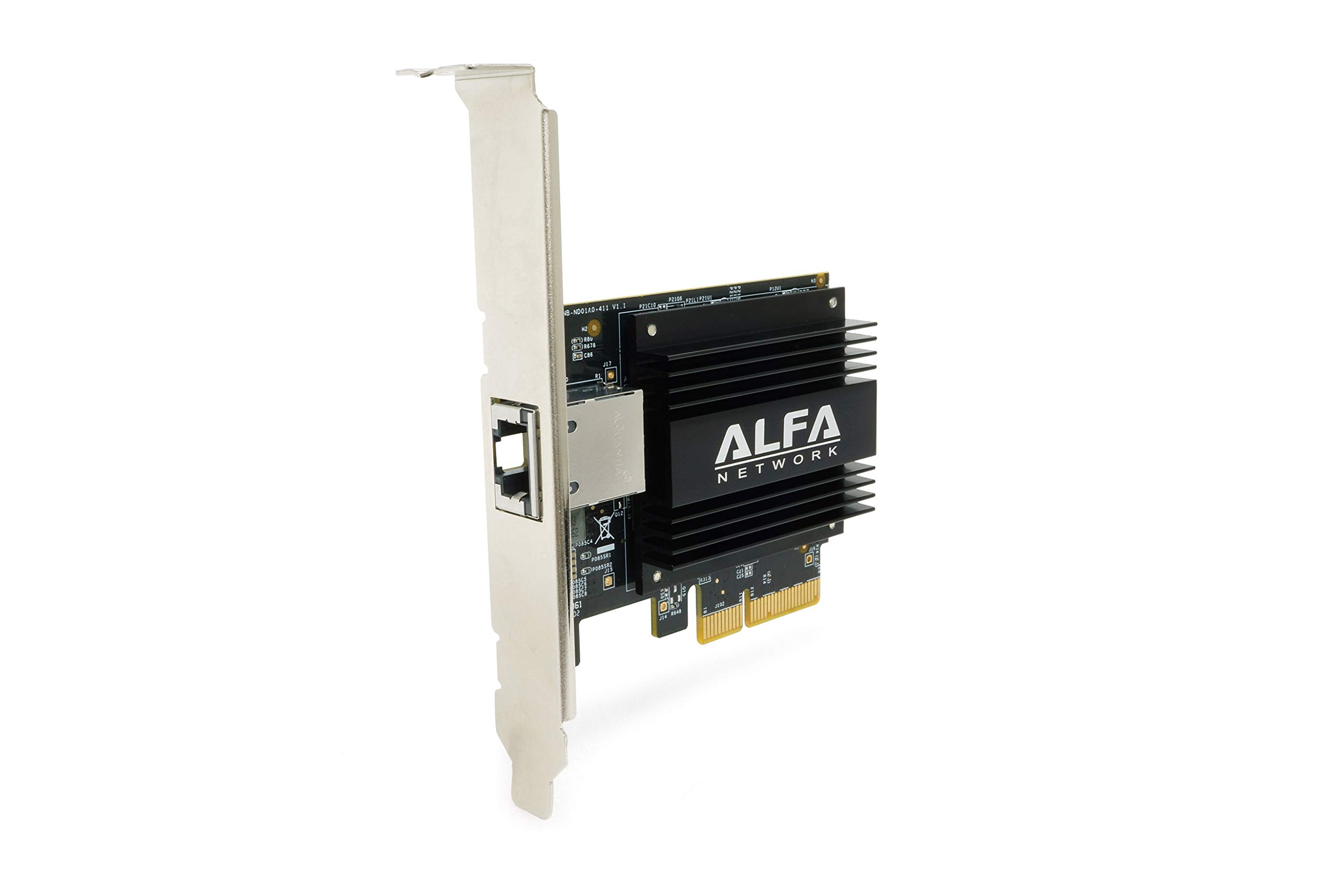 ALFA 5-Speed 10GbE PCIe Network Adapter Card Based on Aquantia™ AQC107 chipset, APCIE-10GA