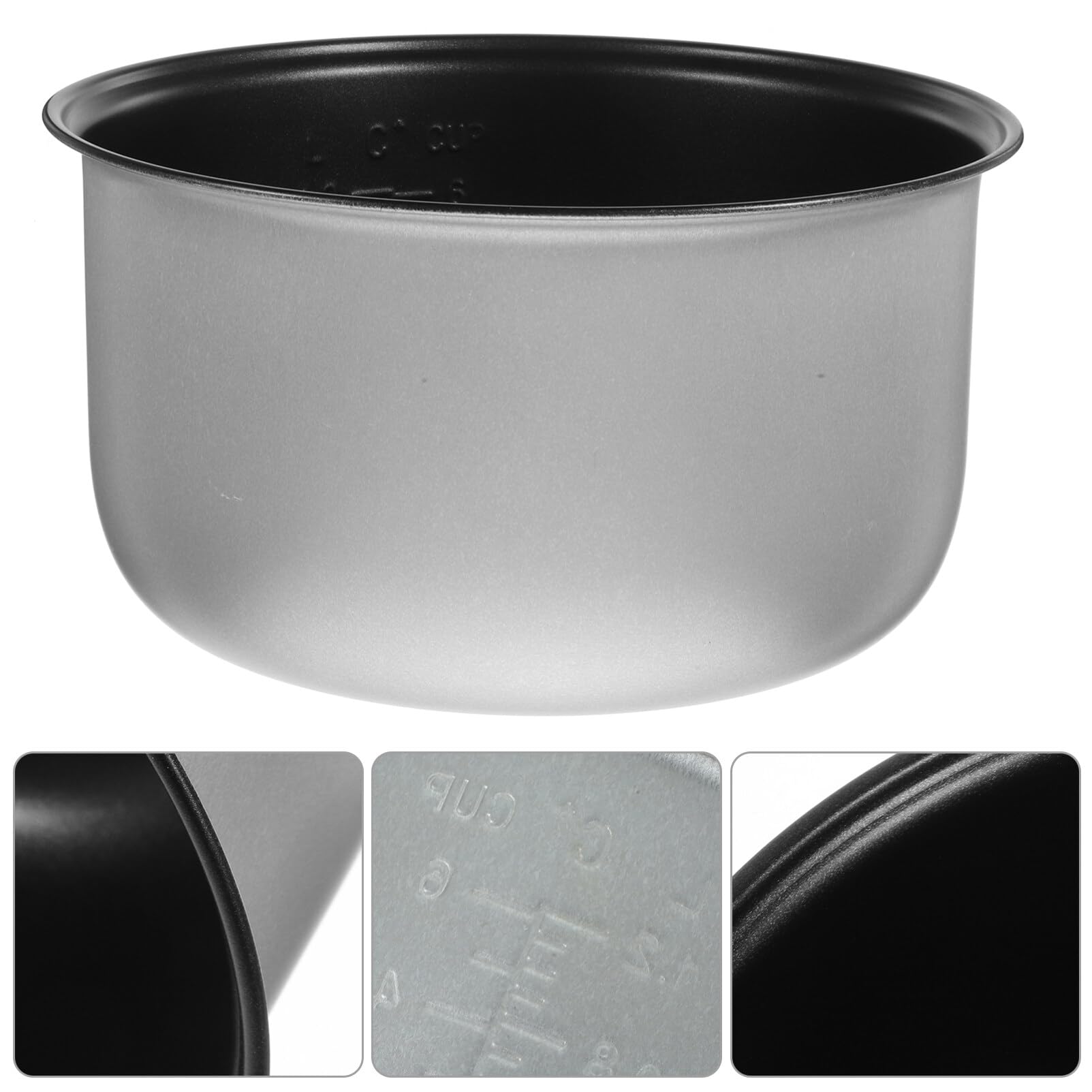 Yardwe Pressure Pot Rice Cooker Replacement Inner Pot: Alloy Cooking Pot Insert Liner 3L Non Stick Cooking Pot Liner Cookware Replacement Accessories Rice Cooker Replacement Pot