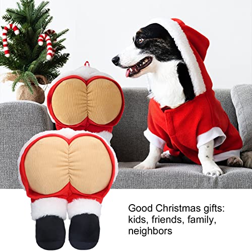 Actaday ZZ0609 Xmas Christmas Cute Butt Throw Pillow Fluffy Santa Claus Butt Appearance Pillow for Neck Support Cushion Travel