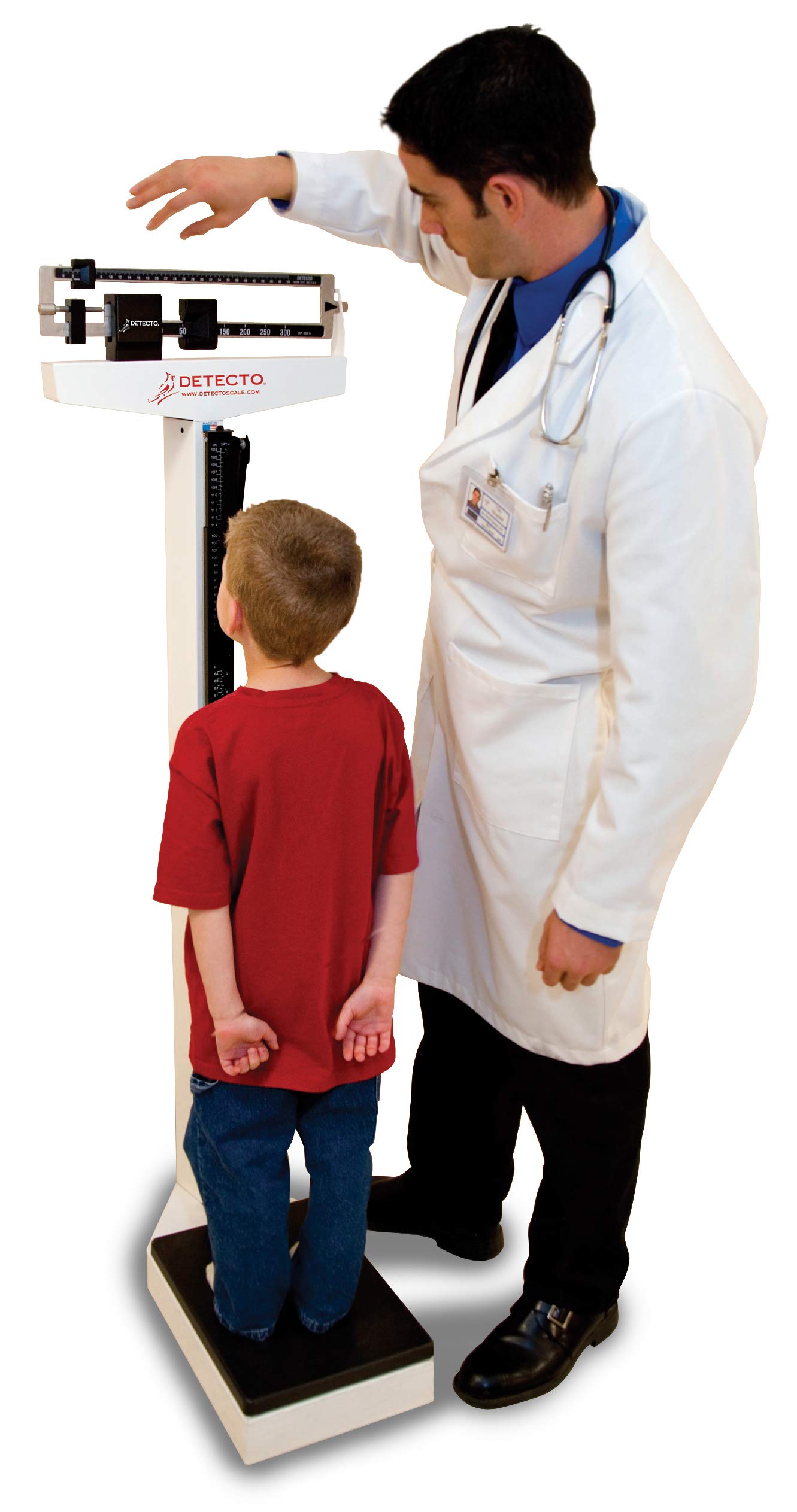 Detecto 439 Weigh Beam Eye-Level Physician Scale with Height Rod, 400 lb x 4 oz Capacity
