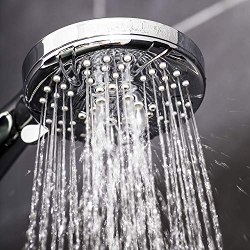 AquaBliss TheraSpa Hand Shower β 6 Mode Massage Shower Head with Hose High Pressure to Gentle Water Saving Mode - 6.5 FT No-Tangle Handheld Shower Head with Extra Long Hose & Adj. Mount | Chrome