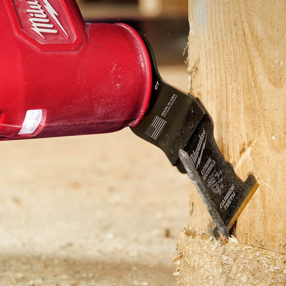 Milwaukee 1-3/8 in. Carbide Universal Fit Extreme Wood and Metal Cutting Multi-Tool Oscillating Blade (2-Pack)