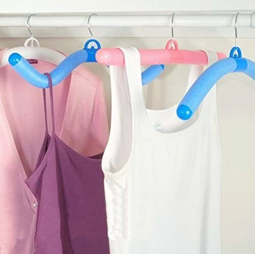 Bendable Flexible Foam Hangers Anti-Skid Foam Clothes Hanger Holder Rack - 5pk | Clothes Won't Fall Off | Clothes Dry Faster