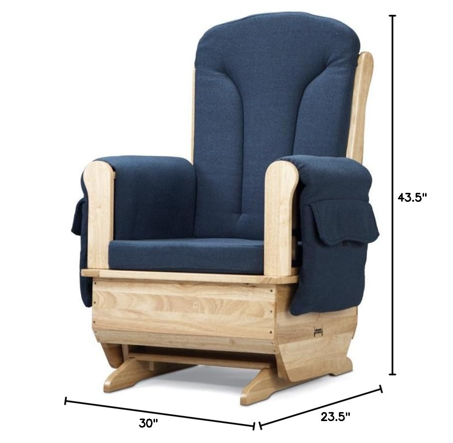 Jonti-Craft 8150JC Glider Rocker, Blue Cushions