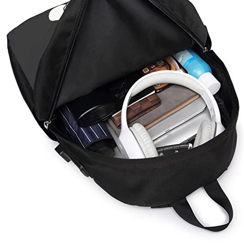 BATLX MF MUSIC DOOM Backpack College Work Laptop Backpack Travel Casual Daypack With Usb Port 17 Inch