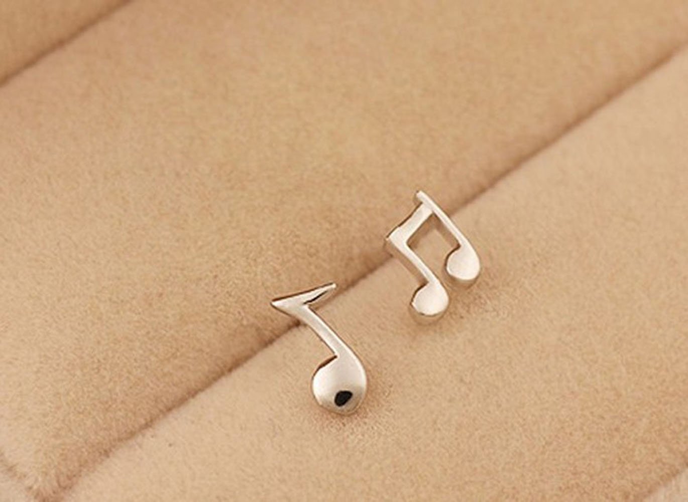 925 Sterling Silver Music Notes Earrings-Lady Love Earrings (Allergy-Prevention) Jewelry for Women
