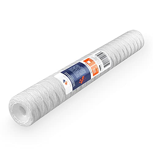 Aquaboon 5 Micron 20" x 2.5" String Wound Sediment Water Filter Cartridge | Universal Replacement for Any 20 inch RO Unit | Compatible with 101-230, PD-5-20, AP110-2C, P5-20, CFS124-C20, 1-Pack