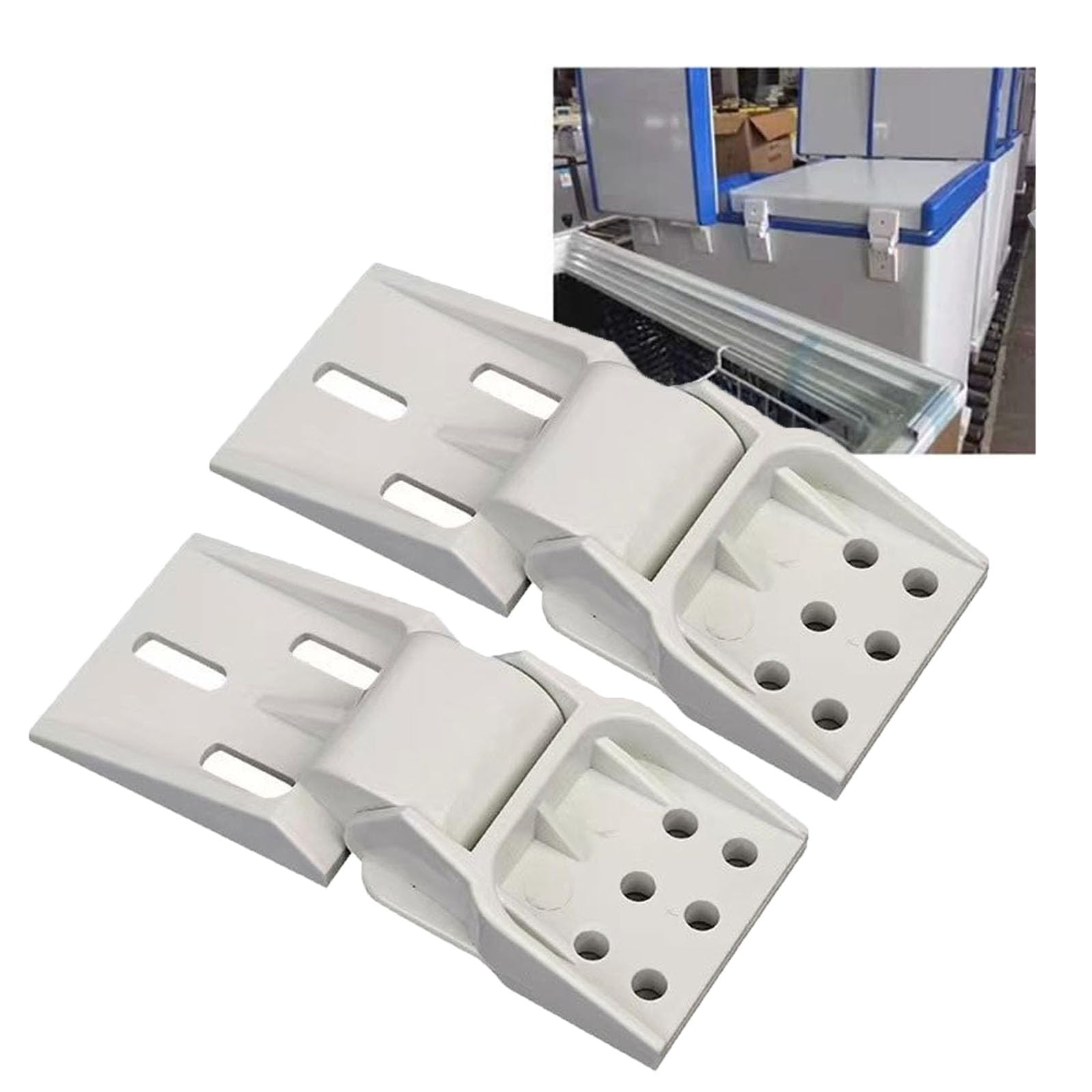 Chest Freezer Hinge Universal For Small Freezer Hinge Folding Universal Chest Freezer Counterbalance Hinge, Suitable Chest Freezer | Chest Freezer Hinge (6-Holes 2PCS)