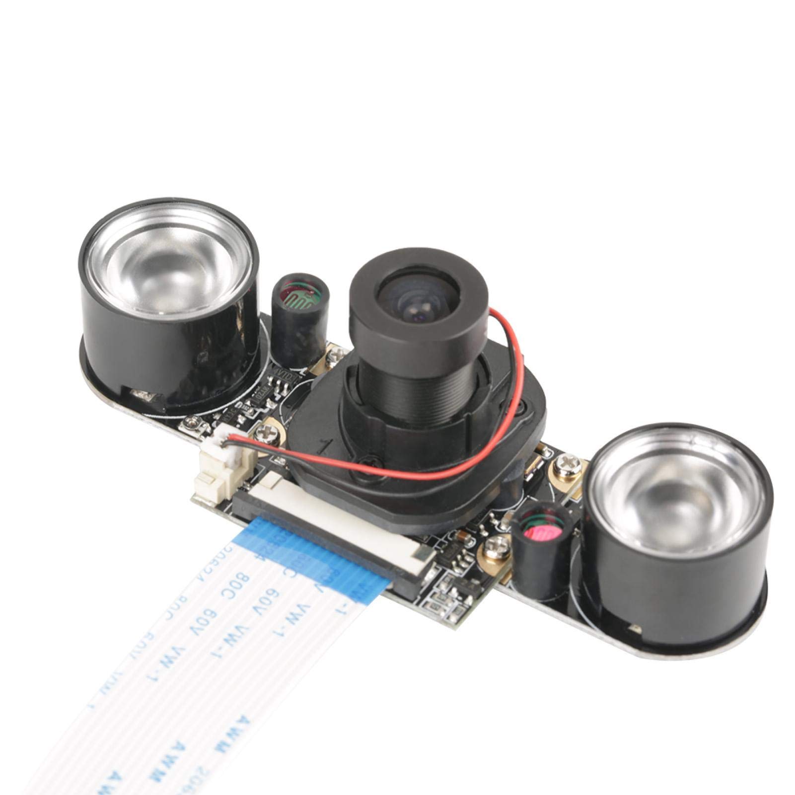 ALREMO HUANGXING - Camera Module, 2592X1944 Camera Module Board, Built in Ov5647 Chips Low Light and Night Vision for Raspberry Pi B 3/2 Camera Display Screen