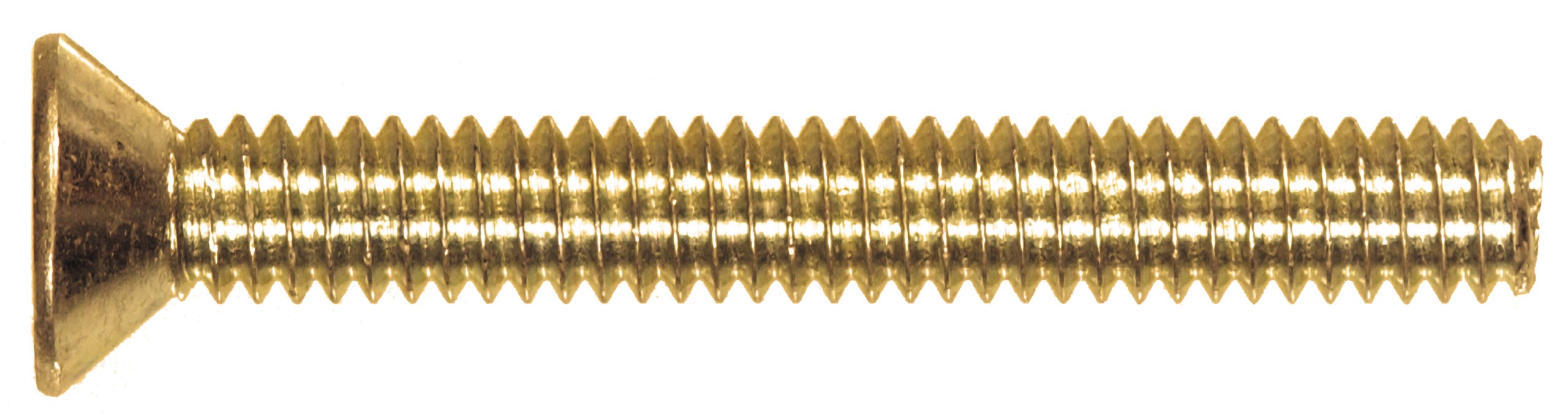 Hillman 2076 Brass Flat Head Slotted Machine Screw 6-32 x 1-1/4 24-Pack