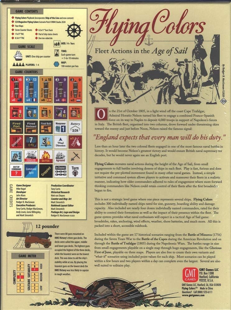 GMT: Flying Colors, Fleet Actions in The Age of Sail, Deluxe 3rd Edition