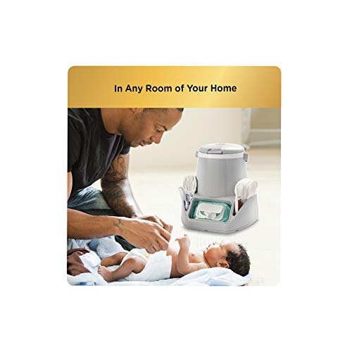 Playtex Diaper Genie Quick Caddy, Mini Portable Diaper Pail with Improved Lid Closure, Includes 270 Count Refill Cartridge(Pack of 1)