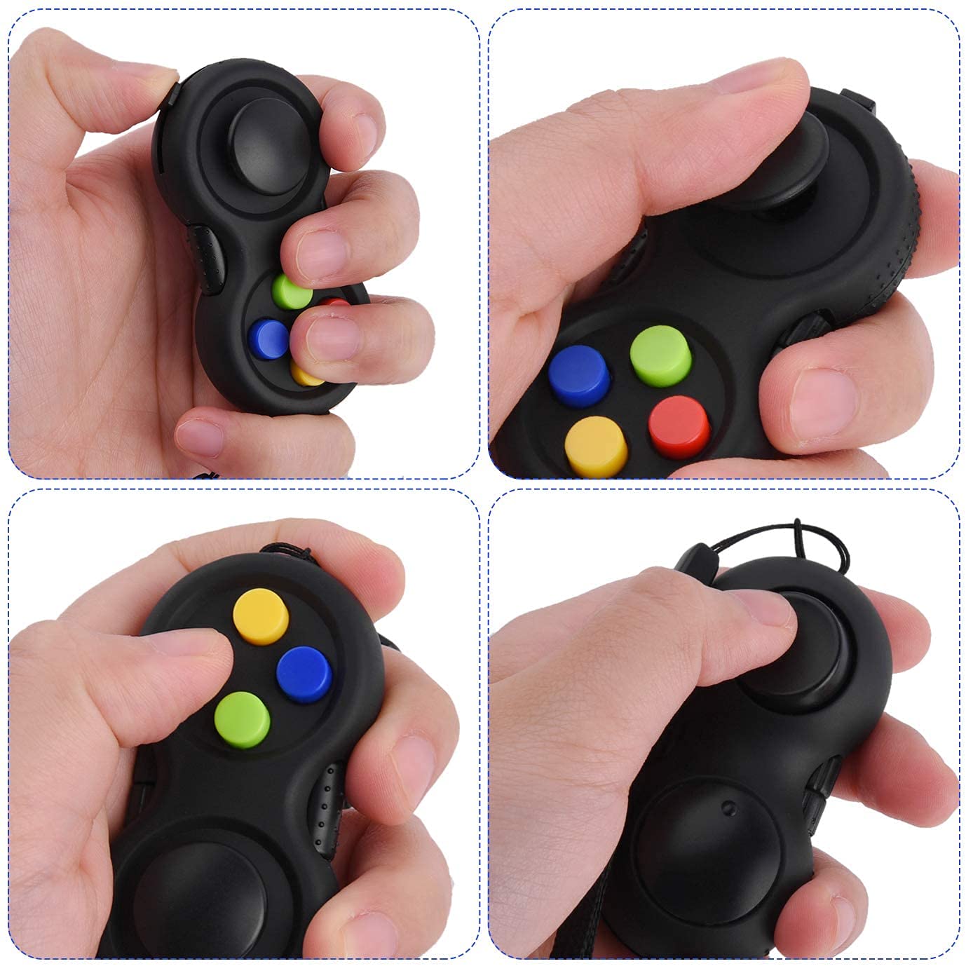 Cool Pop Fidget Toys Set, Fidget Pad Controller, Infintiy Cube, Pop Bubble, Sprocket Chain Gadget, Sensory Anti Anxiety Stress Relief Silicone Desk Toys,Party Favours Gifts for Kids Adults (4 Pack)