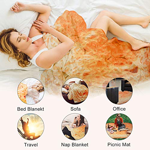 Bread Blanket,Toast Bread Throw Blanket, Burritos Tortilla Toast Blanket for Kids and Adults, Novelty Blanket, Soft and Comfortable Giant Blanket, Microfiber Bed Blankets