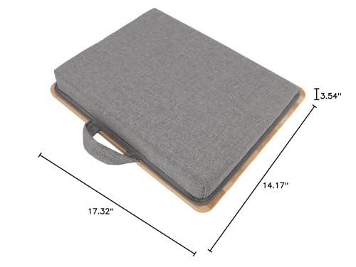 Adjustable Laptop Table - Lap Tray with Cushion | Multifunctional Bed Desk for Reading Writing Playing | Portable Lap Table