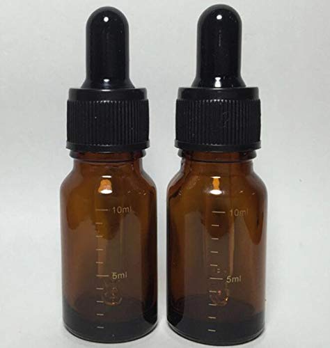 ericotry 3Pcs 100ML /3.4oz Empty Refillable Amber Glass Graduated Dropper Bottle Essential Oil Cosmetics Elite Fluid Container Jar Pot Holder with Glass Pipette Dropper