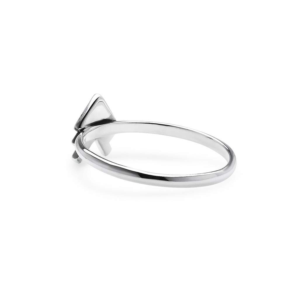 925 Sterling Silver Triple Vector Triangle Design Band Ring | Friendship Boho Chic Minimalist Delicate Jewelry | Size 6