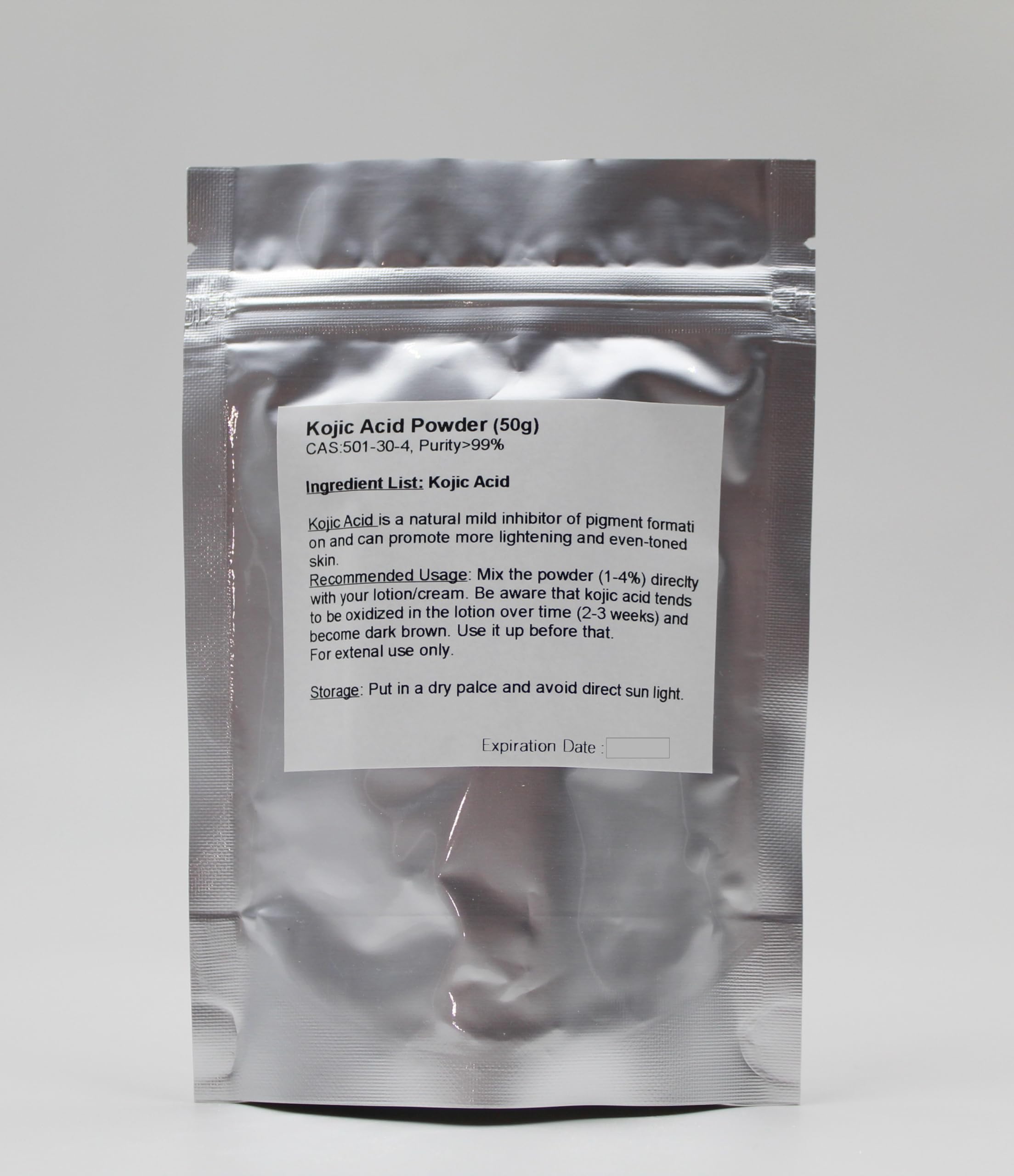 Pure Kojic Acid Powder, 50g, for DIY Lotion Cream Serum Soap