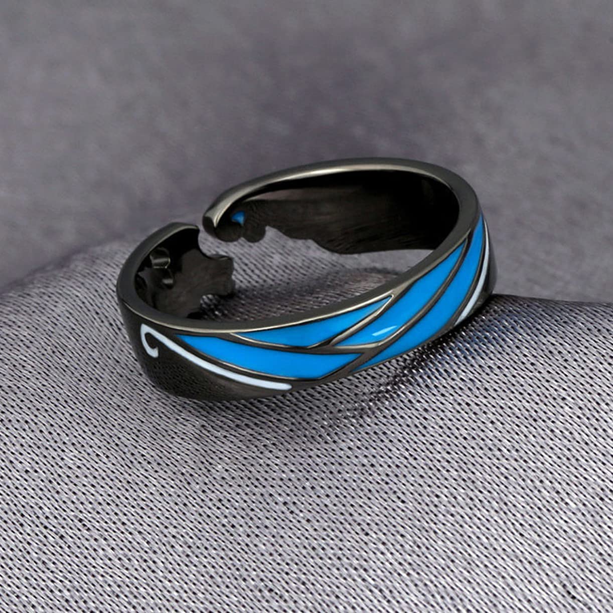 AKJPJNR Anime Ring Adjustable Tanjirou Ring Cosplay Finger Rings Cartoon Accessories Decorations Gifts