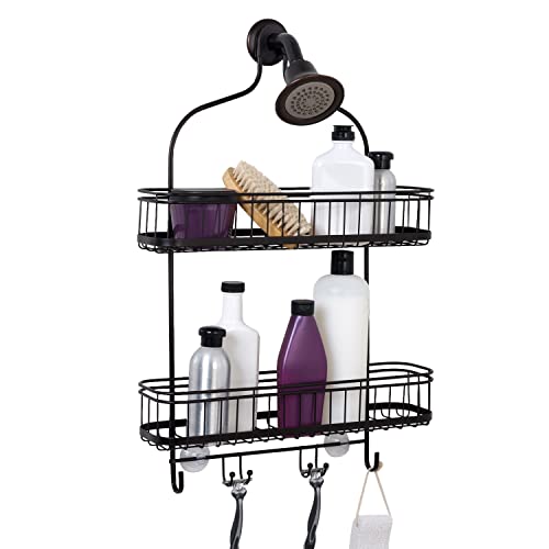 Zenna Home Extra Wide Hanging Over-the-Shower Caddy, Bronze