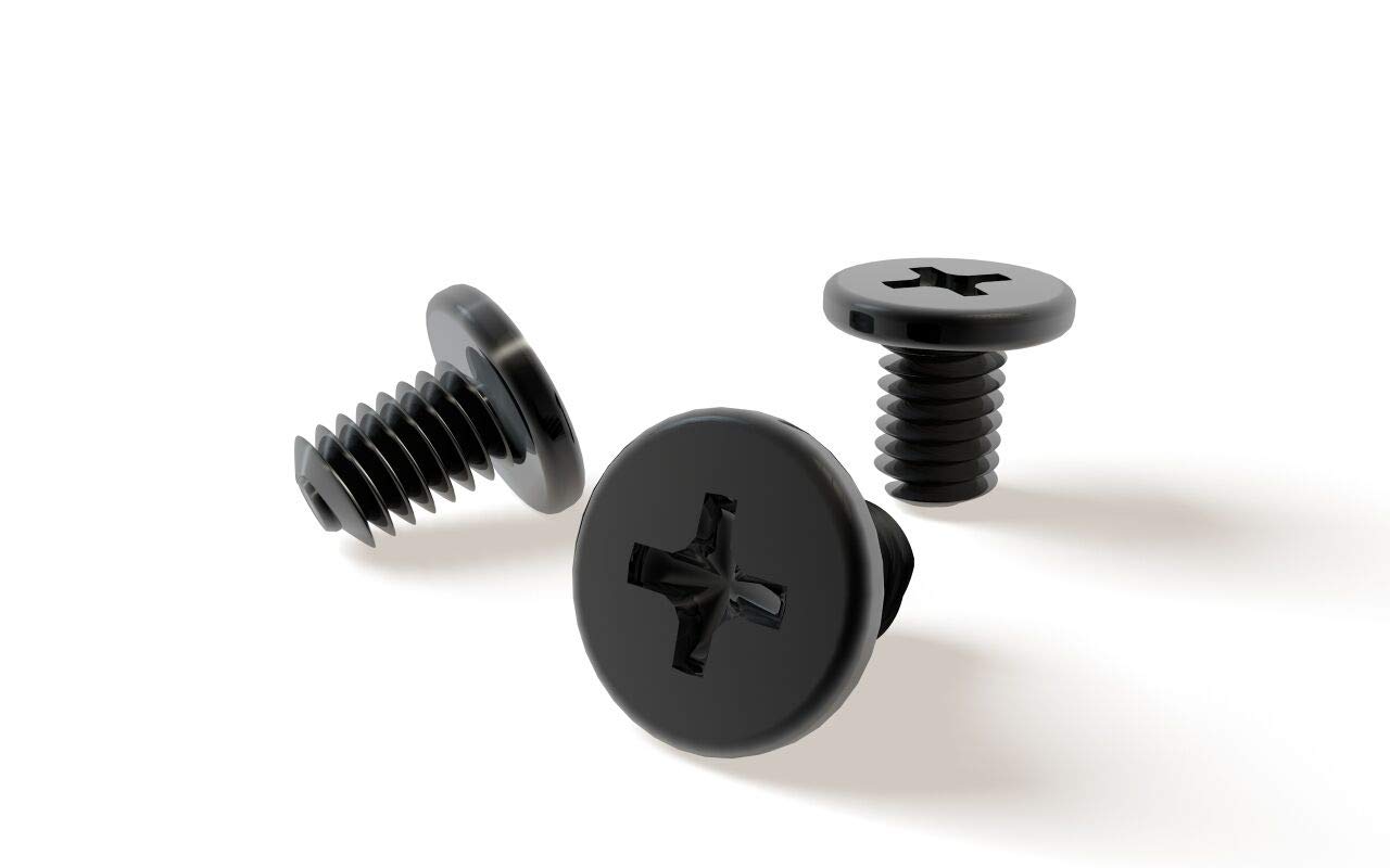 RapidSparesLtd Pack of 500 M3x4 New Black Zinc Wafer Head Laptop Machine Screw Philips Head