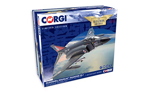 Corgi Diecast Mcdonnell Douglas Phantom FG.1 HMS Ark Royal 1:48 Military Aircraft Display Model AA27901, Black
