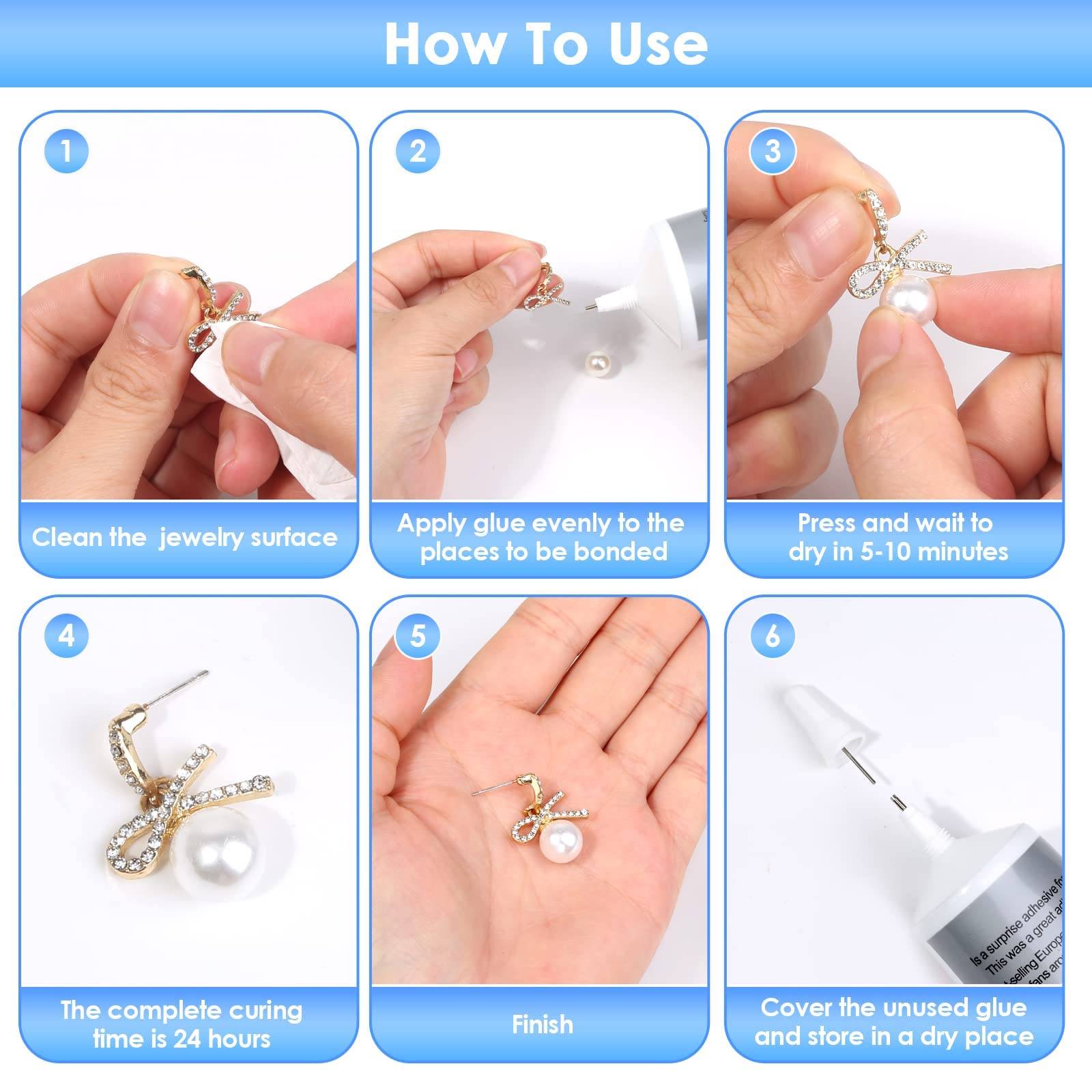 B7000 Rhinestones Glue for Crafts, 110ML Glue of Diamond Jewelry 3.7fl.oz Clear B-7000 Super Jewelry Glue Transparent Industrial Adhesive for Fabric Phone Repair Jewelery Making Crystal Gem