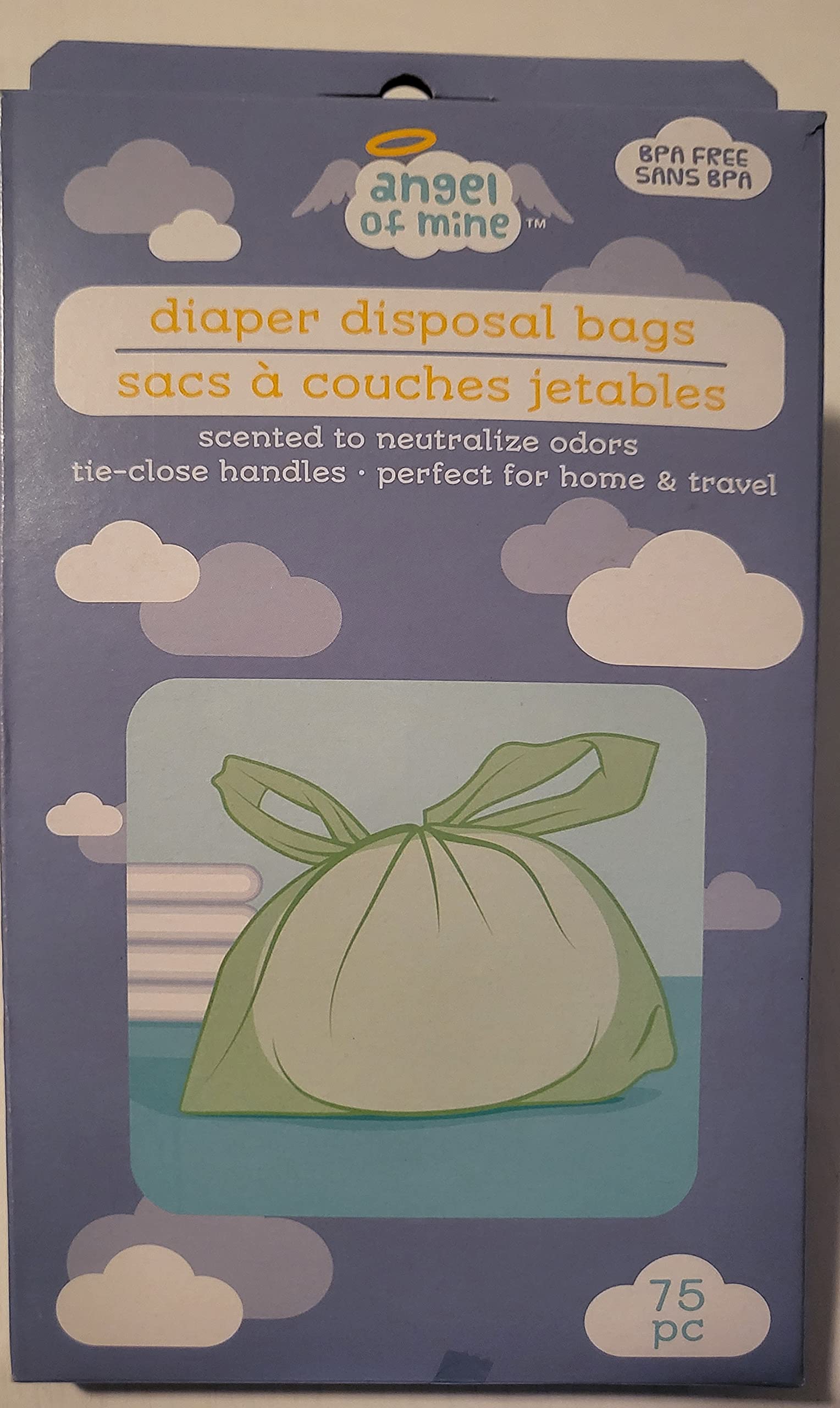 Diaper Disposal Bags, Fragrance Fresh 75 Bags, BPA Free