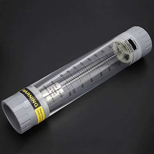 Alvinlite Water Liquid Flow Meter,10-100GPM 60-200GPM Measuring Panel Mount Type Flowmeter for Gas Liquid Water Industrial Field LZM-40G LZM-50G Rate Gauge(60-200GPM)