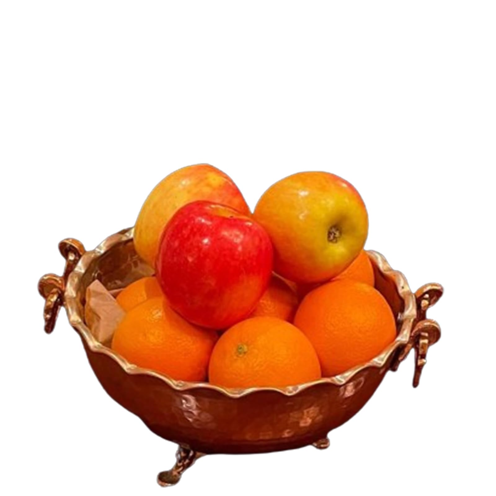 Angel's Peel Lounge Copper Bowl- 100% Pure Copper Your Kitchenware -Add Fruit or Treats for a Table Centerpiece- Ideal for Home Decor, Wedding, Party, Event (1.13 lb)