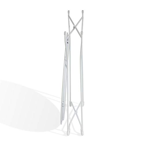 Atlantic urbSPACE Metal Side Table - Stylish Folding Tray Table, Sturdy Steel Construction with Wear-Resistant Powder Coating, PN in White