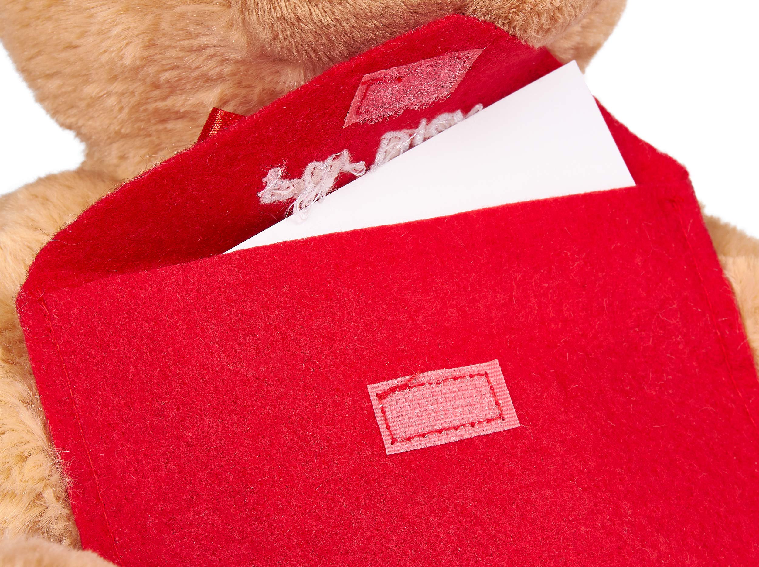 BRUBAKER Teddy Bear with Red Envelope - for You - 9.84 Inches - Cuddly Plush Toy - Stuffed Animal - Brown