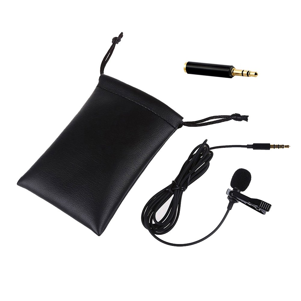 Actpe Lavalier Lapel Microphone Clip on Omnidirectional Condenser Mic Professional Compatible iPhone, Samsung Galaxy, Android Smartphones, DSLR Camera, Recording YouTube, Interview, Studio, Video