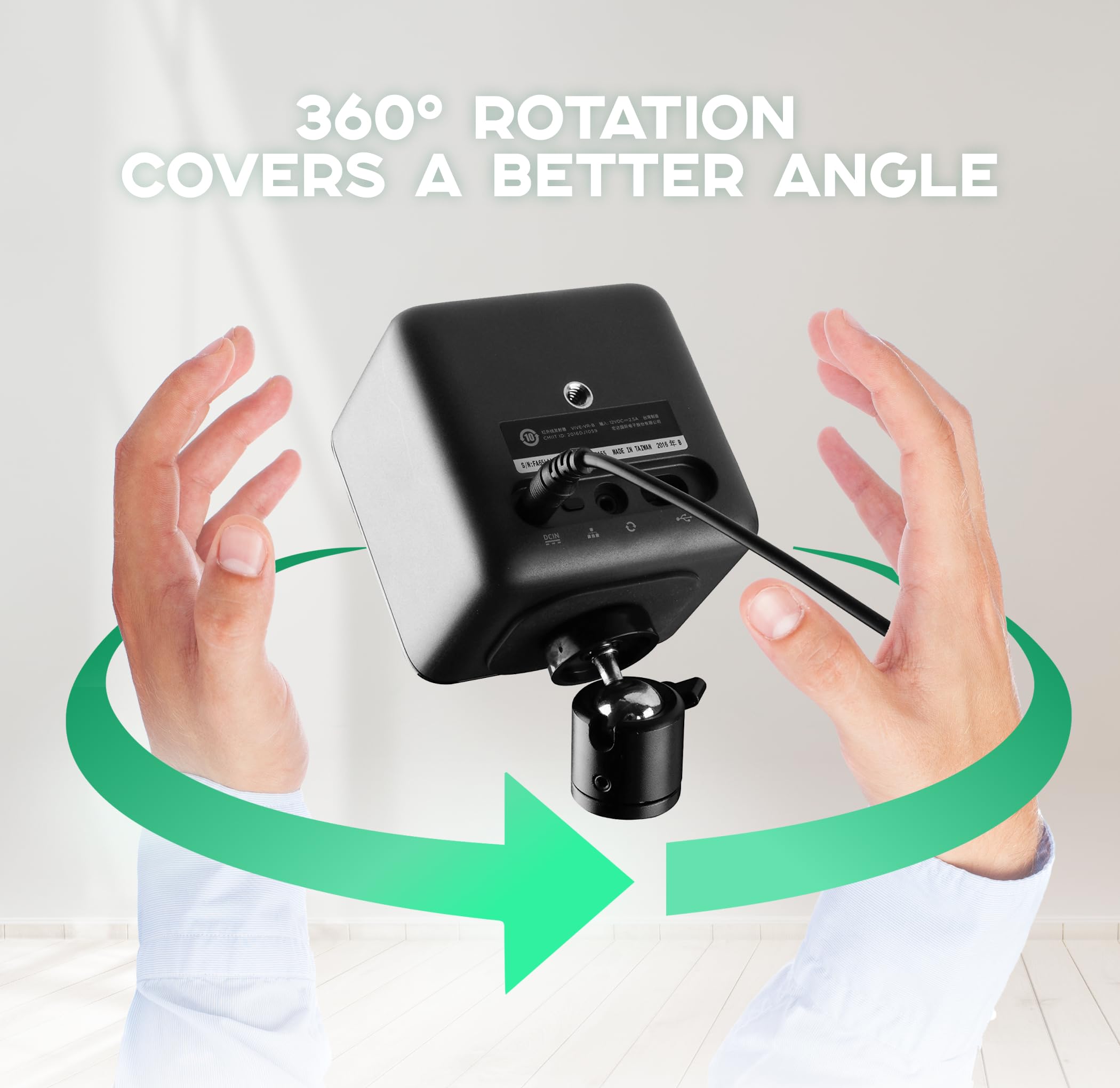 Skywin VR Stand Compatible with HTC Vive & Index Base Station - Tempered Glass HTC Vive Stand for Vive and Rift Constellation Sensors