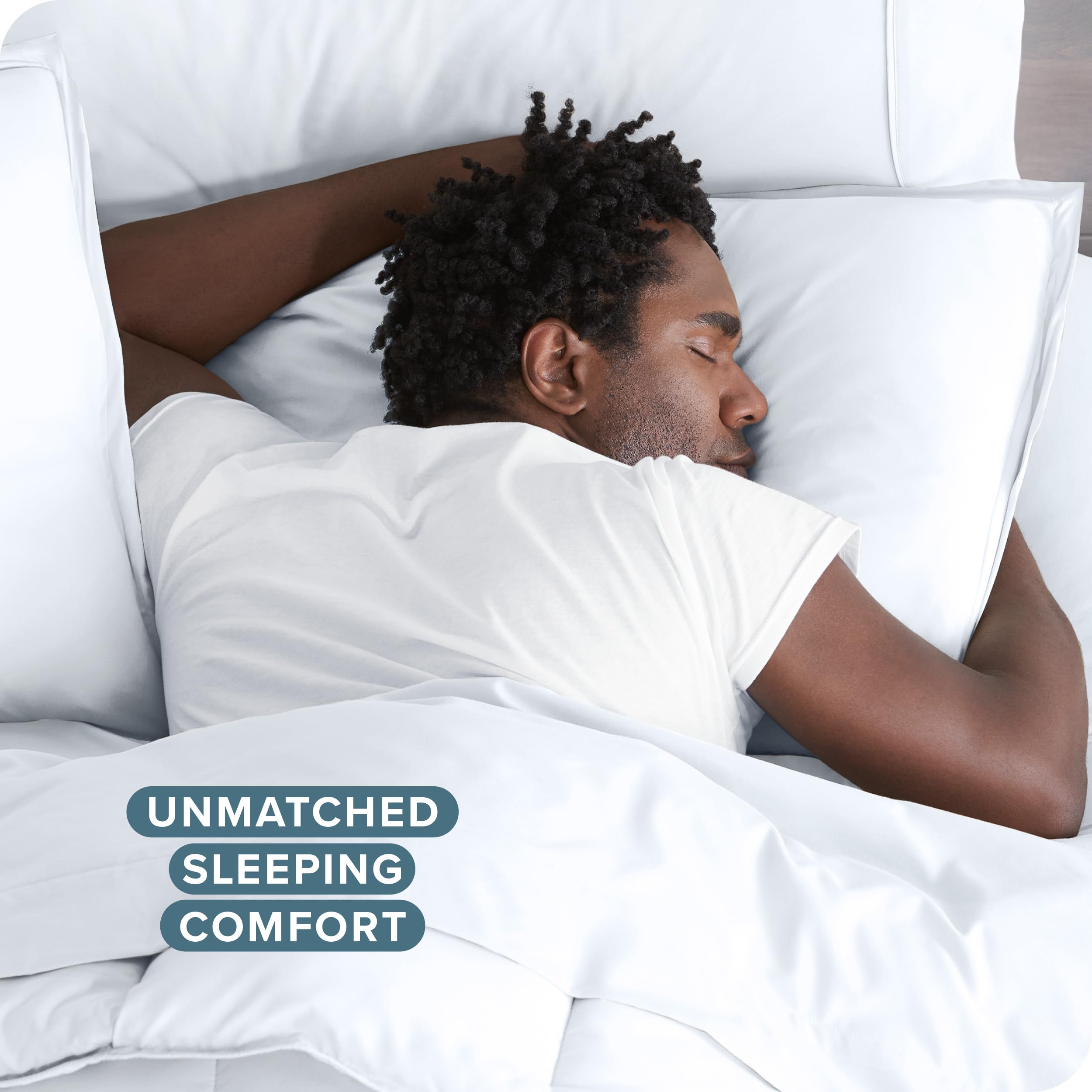 Bare Home Bedding Duvet Cover Queen Size - Premium 1800 Super Soft Duvet Covers Collection - Lightweight, Cooling Duvet Cover - Soft Breathable Bedding Duvet Cover (Queen, White)