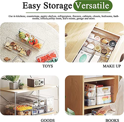 bealy Can Organizer for Refrigerator,Refrigerator Organizer Bins,Extra Large Stackable Fridge Organizer,Pantry, Makeup,Bathroom Organizer